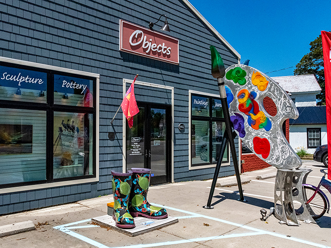 Objects Art and More showcases creativity with giant colorful sculptures that make you wonder if Dr. Seuss had a hand in town planning.
