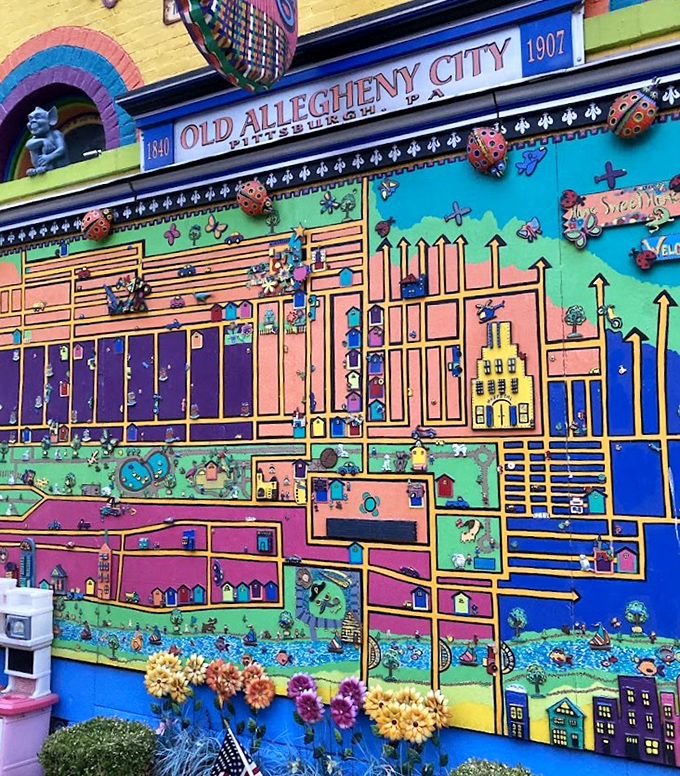 This map mural doesn't just show you where you are&mdash;it shows you where imagination can take you when conventional maps are ignored.