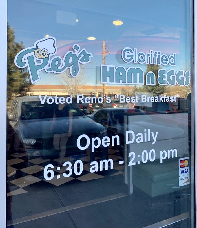 The window proudly announces "Reno's Best Breakfast"&mdash;a claim that your taste buds will enthusiastically verify after just one visit.
