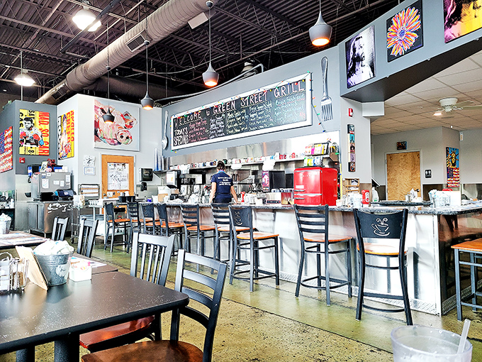 The breakfast bar—where coffee dreams come true and morning conversations flow as freely as the refills.