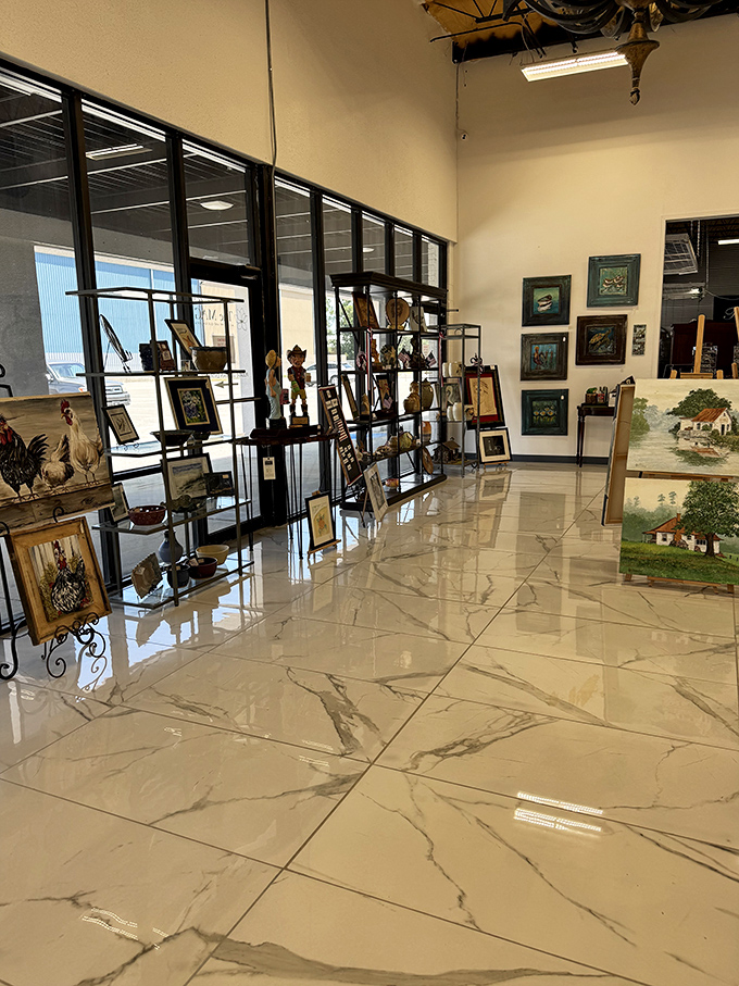 Gleaming marble floors and carefully arranged displays prove that "antique shopping" and "luxury experience" aren't mutually exclusive concepts after all.