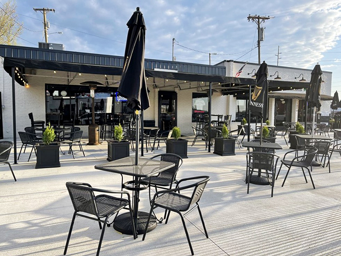 The spacious patio invites al fresco dining when Tennessee weather cooperates &ndash; which, thankfully, is more often than in actual Boston.