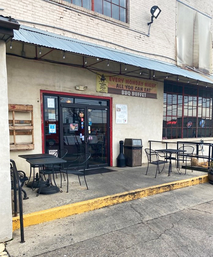 Monday night all-you-can-eat BBQ buffet? The only sign more beautiful would be "Free Money." Your belt is already begging for mercy.