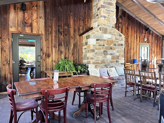 The outdoor seating area doesn't just offer fresh air&mdash;it provides the perfect stage for meals that deserve to be enjoyed under Pennsylvania skies.