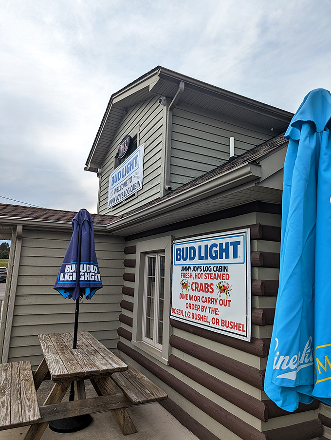 Outdoor seating with picnic tables offers a casual alternative for enjoying those famous steamed crabs in the fresh Maryland air.