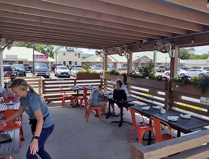 The outdoor patio isn't just a place to eat&mdash;it's an extension of Delaware's relaxed coastal vibe, where conversations flow as easily as the cocktails.