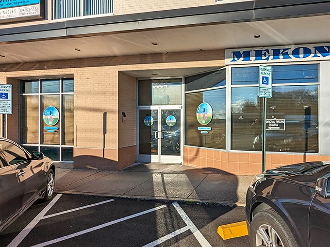 The entrance may not roll out the red carpet, but locals know that culinary magic awaits just beyond those doors.