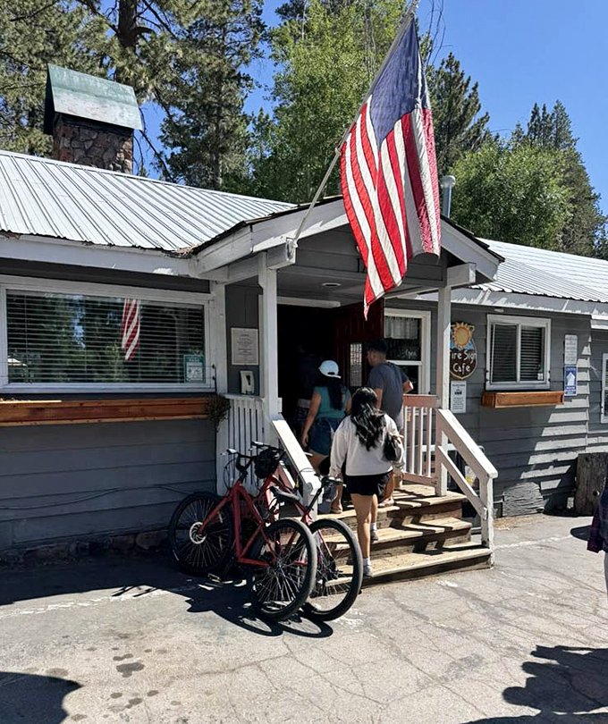 Bikes parked outside hint at the perfect Tahoe day&mdash;fuel up at Fire Sign, then pedal off those calories along the lake's stunning shoreline.
