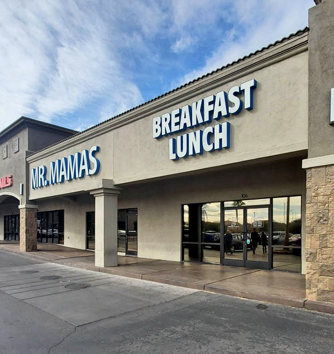 The storefront announces its purpose with no-nonsense clarity. In Vegas, sometimes the straightforward approach is the most refreshing.