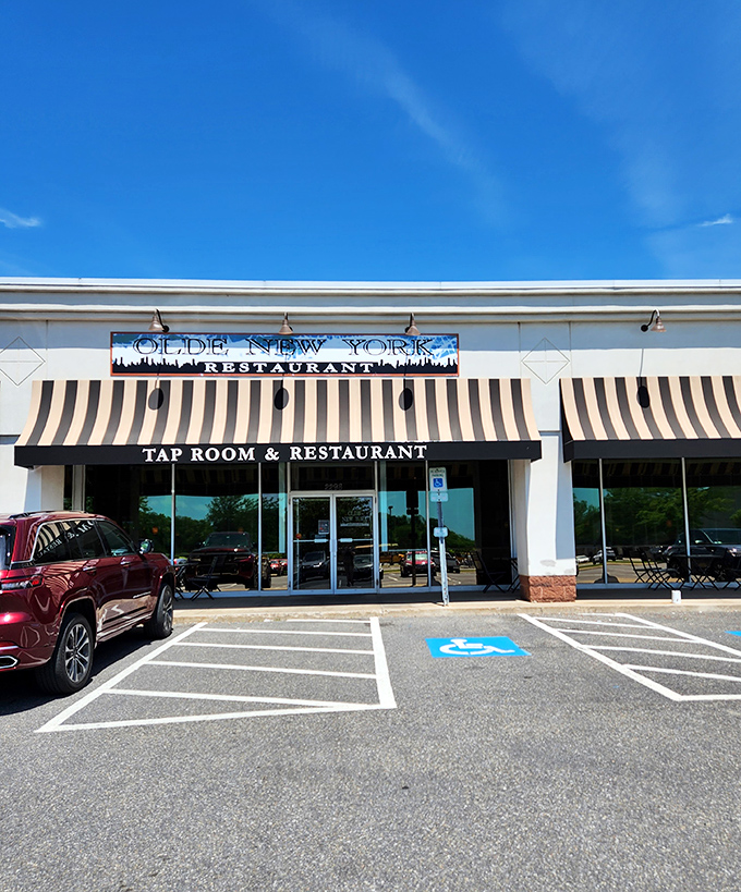 Daylight reveals what night conceals &ndash; a welcoming fa&ccedil;ade that's less about flash and more about the promise of honest food waiting inside.