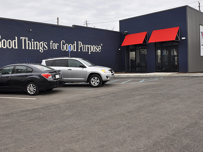 Ample parking outside means easy loading for when your cart overflows with more treasures than you originally planned finding.