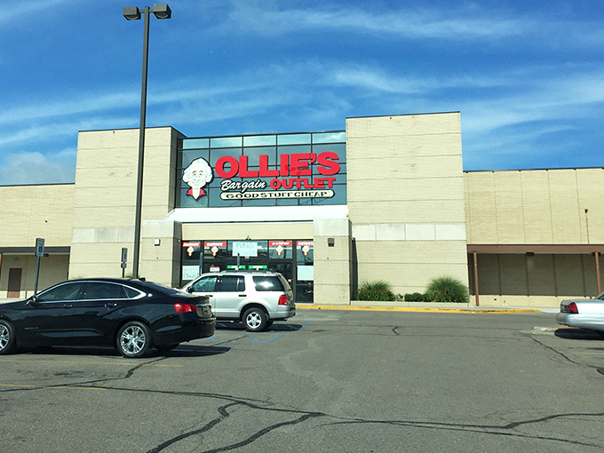 The parking lot view &ndash; where cars gather like bargain-seeking pilgrims at a temple of deals that delivers on its "Good Stuff Cheap" promise.