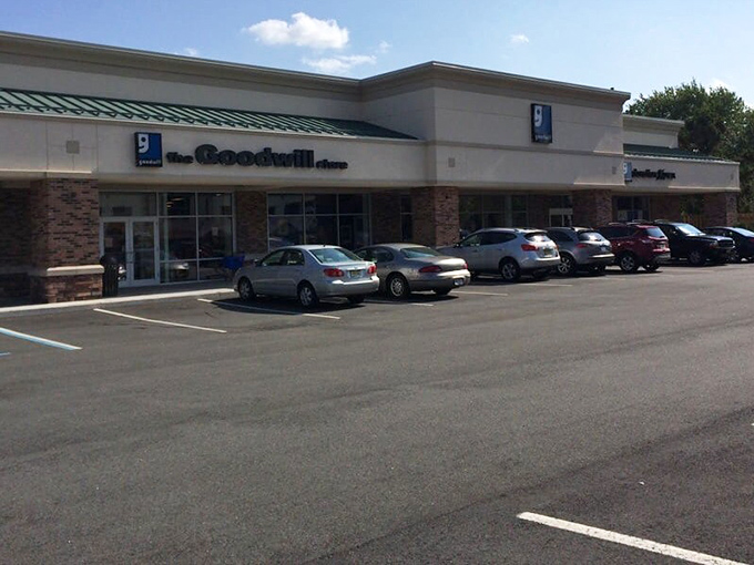 The parking lot&mdash;first stop on your journey to thrifting nirvana, where empty trunks arrive and depart filled with affordable discoveries.