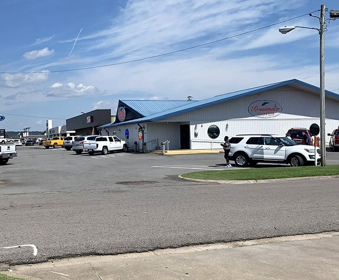 On busy days, the parking lot becomes a license plate collection from across Arkansas&mdash;concrete proof that great food creates its own gravity.