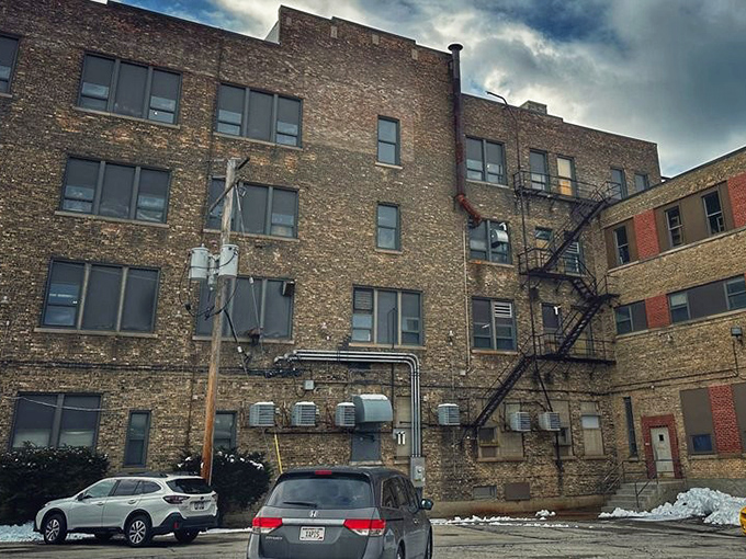 Even the building's back side tells stories of Milwaukee's industrial past &ndash; a fitting shell for the historical items housed within.