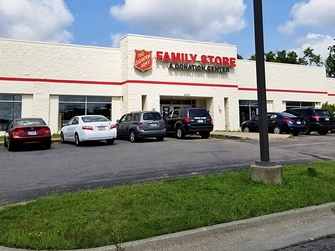 The parking lot&mdash;first battlefield in the thrift war, where veterans know to arrive early for prime spots and first dibs on fresh merchandise.