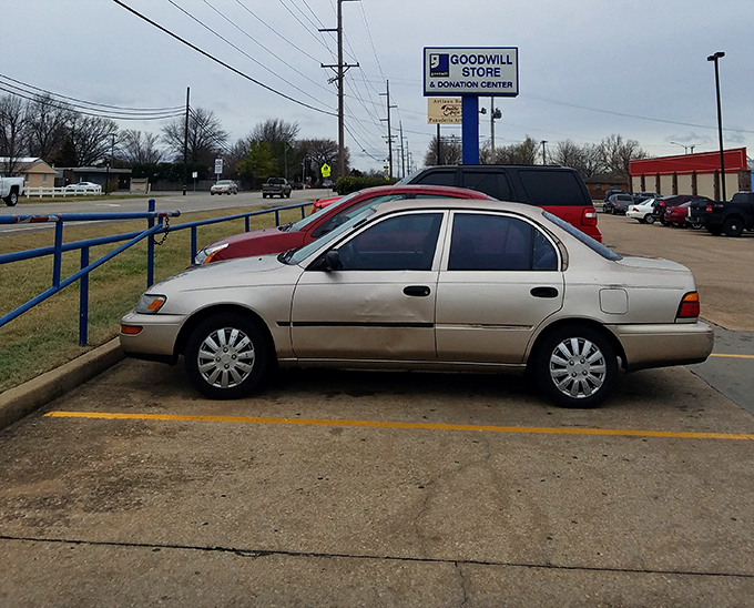 The trusty sign beckoning bargain hunters from Garnett Road like a beacon of hope for your wallet's survival.