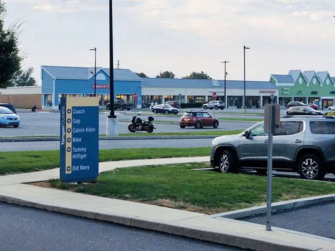 Directional signage helps shoppers plot their course through the retail wonderland – a roadmap to savings for the strategically minded.