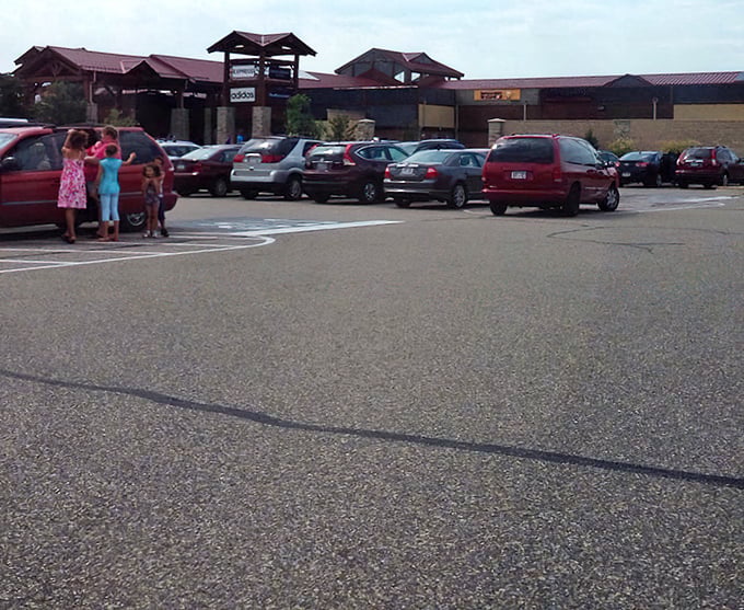 The parking lot&mdash;where anticipation builds and empty trunks wait to be filled with treasures. The calm before the shopping storm.