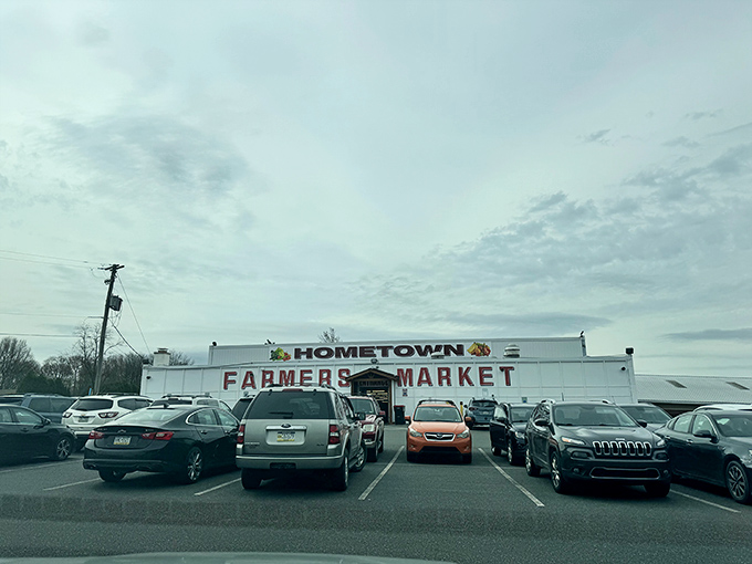 The parking lot on market day&mdash;where finding a spot becomes a competitive sport worthy of Olympic recognition.