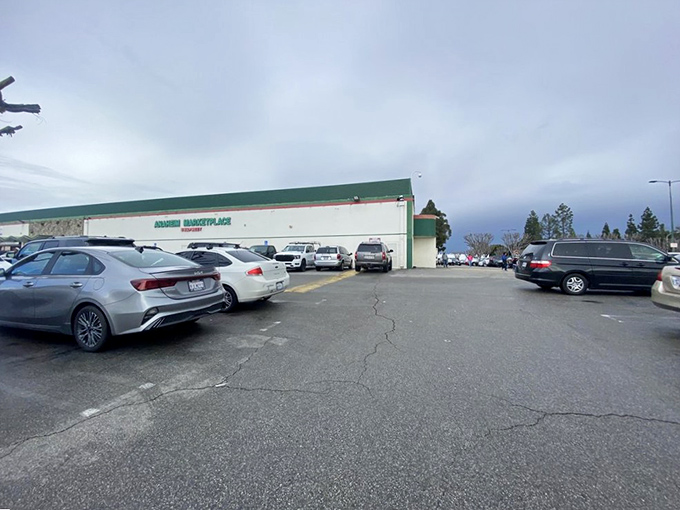 The parking lot—final frontier before bargain paradise. These asphalt spaces have launched thousands of shopping adventures.