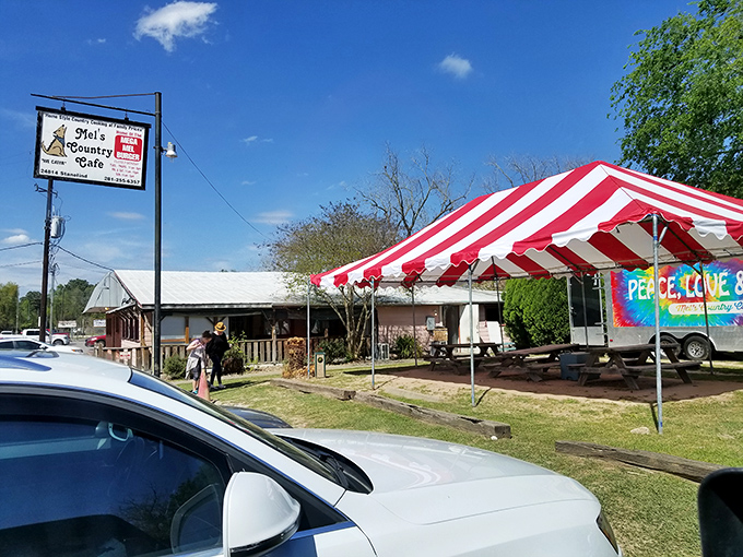 Even the outdoor seating area screams "Texas" &ndash; casual, welcoming, and ready for hungry folks to make themselves at home.