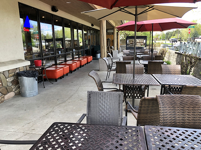 The patio where BBQ and fresh air create perfect harmony. Those umbrellas have sheltered countless "I-can't-believe-how-good-this-is" conversations.