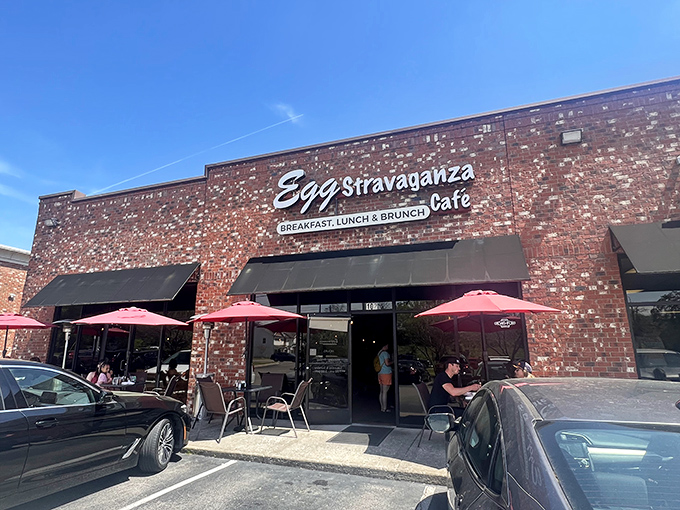 The outdoor seating area offers a sun-drenched option for those who prefer their eggs Benedict with a side of vitamin D.