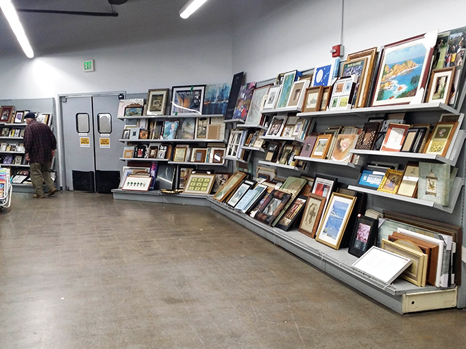 Wall art wonderland where someone else's memories become your decor. From professional prints to hand-painted curiosities, each frame tells a story.