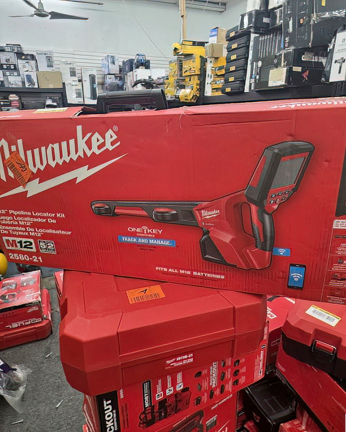 Milwaukee's pipeline locator kit: when you're serious enough about home improvement to find what's beneath the surface. Weekend warriors, take note.