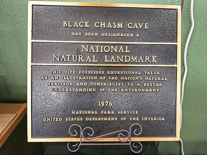 Official bragging rights! This plaque confirms what your eyes already told you &ndash; this place is nationally significant natural treasure.