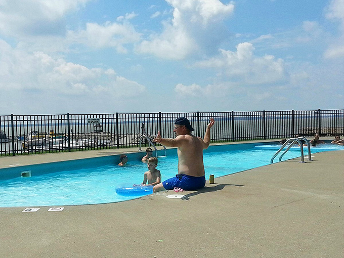 Lakeside pools with Erie views offer the best of both worlds&mdash;clean, controlled swimming with nature's most impressive backdrop just beyond the fence.