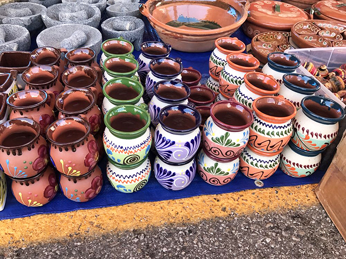 Handcrafted pottery in a rainbow of colors. These vessels aren't just containers—they're little pieces of functional art for your home.