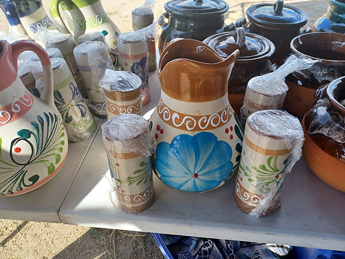 Hand-painted pottery brings Mexico's vibrant palette to your dining table, each pitcher and vase telling stories of artistic traditions crossing borders.