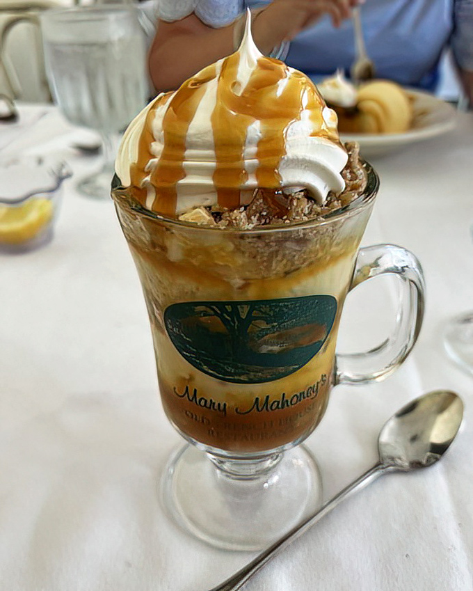 A praline parfait that doesn't so much end your meal as provide a standing ovation for it.