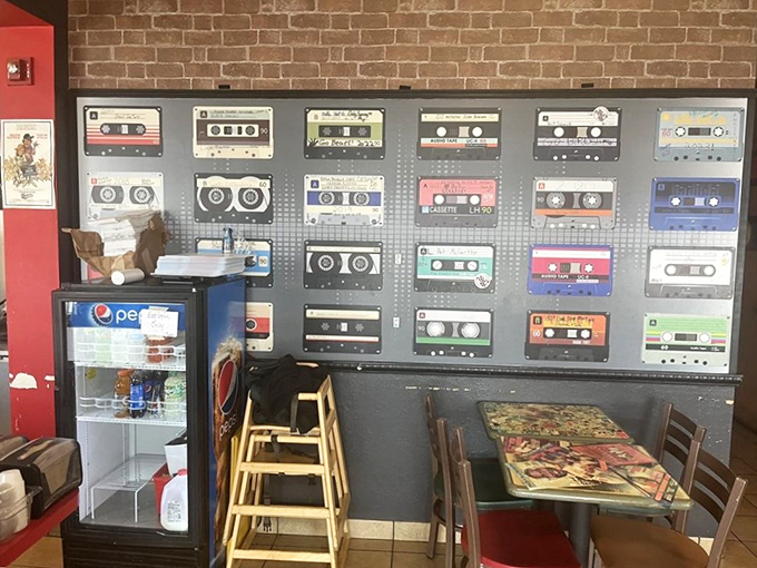 That cassette tape wall isn't just retro&mdash;it's a reminder that like great music, great burger joints never go out of style.