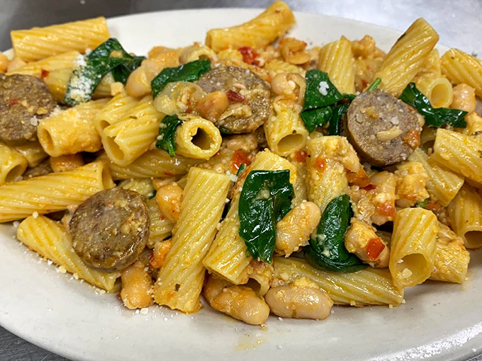 This rigatoni doesn't just have sausage; it has a meaningful relationship with it&mdash;pasta tubes catching sauce in their hollow centers like flavor catchers.