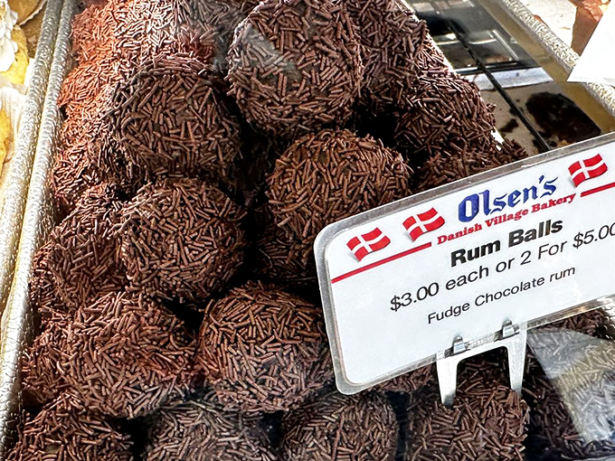 Rum balls rolled in chocolate sprinkles&mdash;proof that sometimes the best things in life are round, boozy, and fit perfectly in your palm.