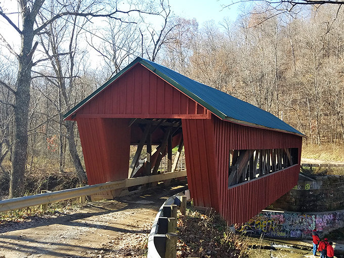 The approach to the bridge feels like the opening scene of a movie where someone's about to have a life-changing epiphany.