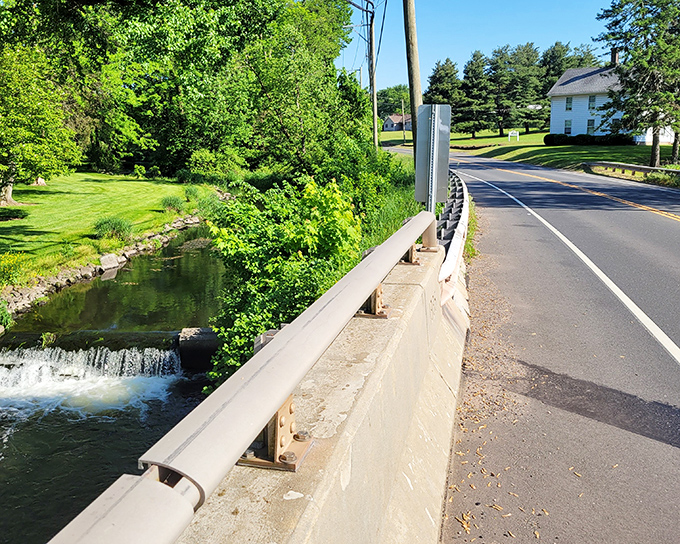 Sadds Mill Road offers that perfect blend of nature and infrastructure &ndash; a stream for contemplation and a road for when contemplation is done.