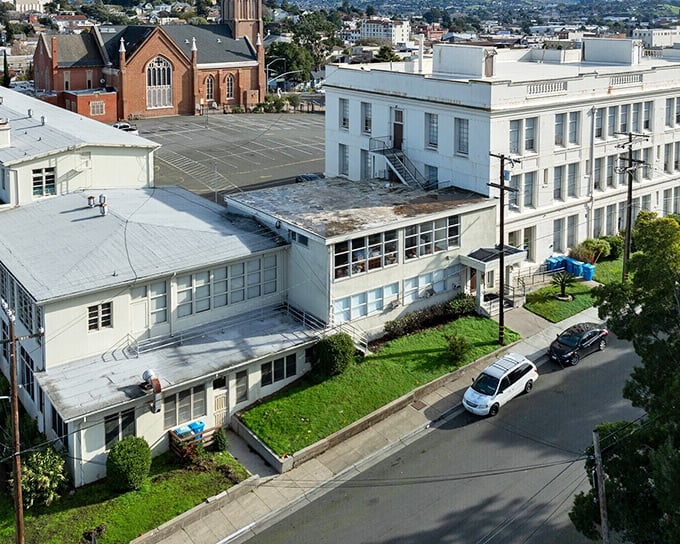 Historic buildings like St. Vincent Ferrer School reflect Vallejo's rich architectural heritage. The past lives comfortably alongside the present here.
