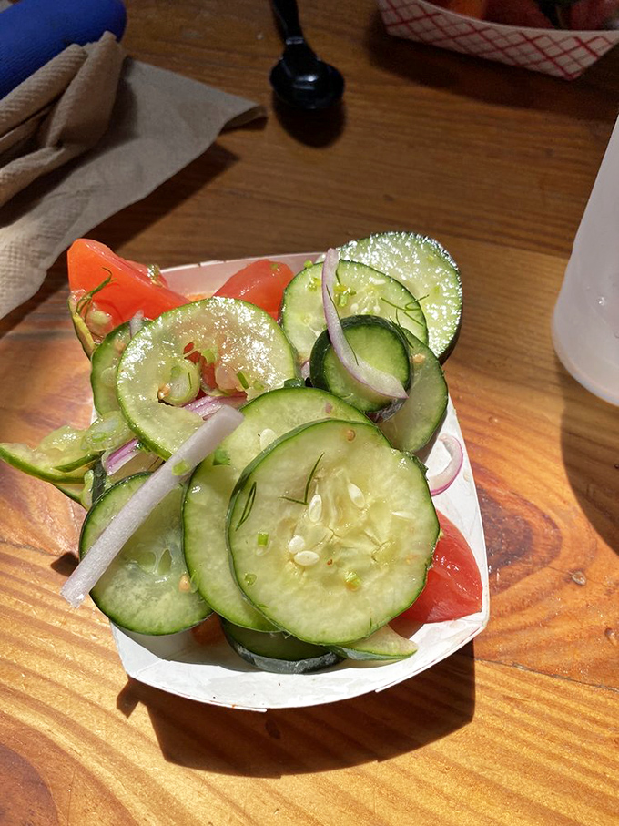 A simple cucumber and tomato salad that proves sometimes the best supporting actors don't need to steal the show.