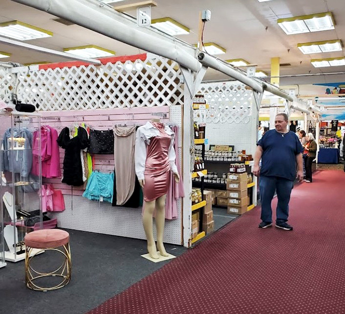 Where shopping becomes an adventure and every aisle promises new discoveries&mdash;the true essence of swap meet culture captured in one frame.