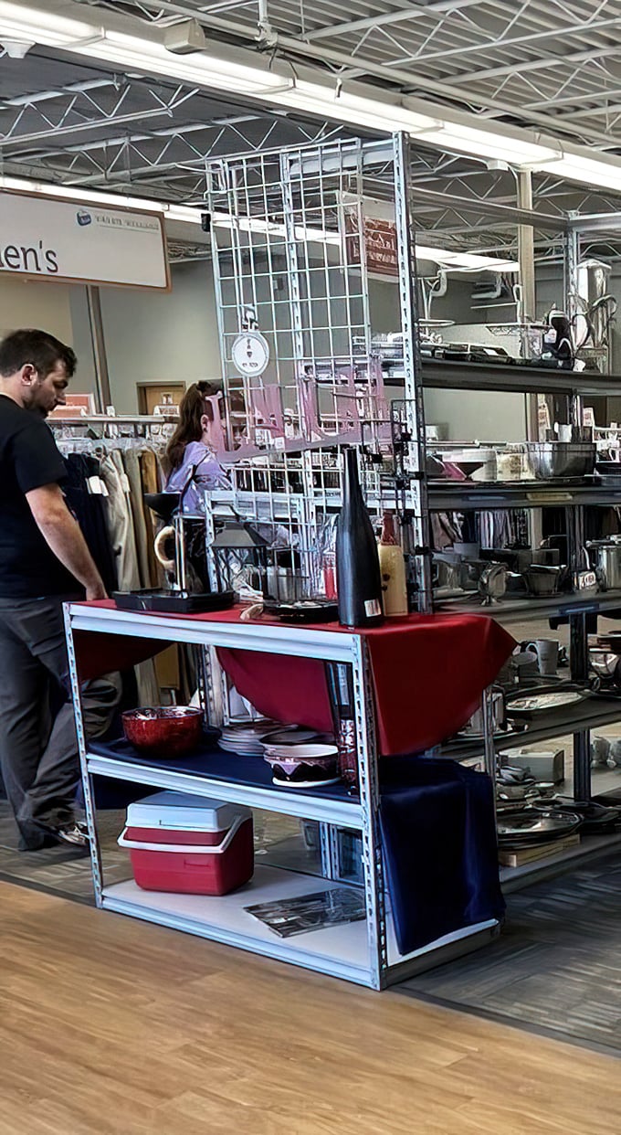 Fellow treasure hunters in their natural habitat, carts full of "necessities" they didn't know they needed.