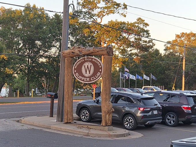 The roadside sign that signals you've arrived at the promised land of prime rib and Wisconsin hospitality.