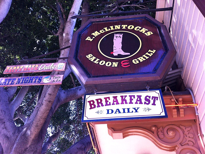 The sign that promises breakfast daily, and boy do they deliver on that promise with gusto.