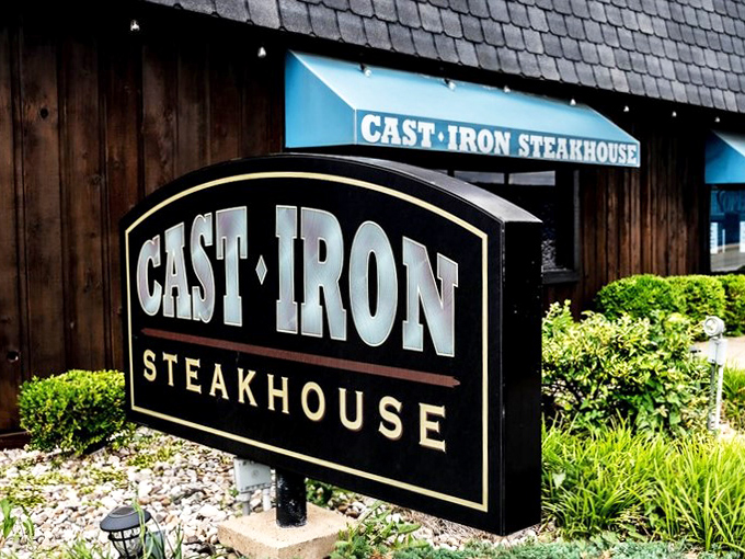 A sign that doesn't need neon or gimmicks &ndash; just a straightforward promise of what awaits inside those wooden walls.