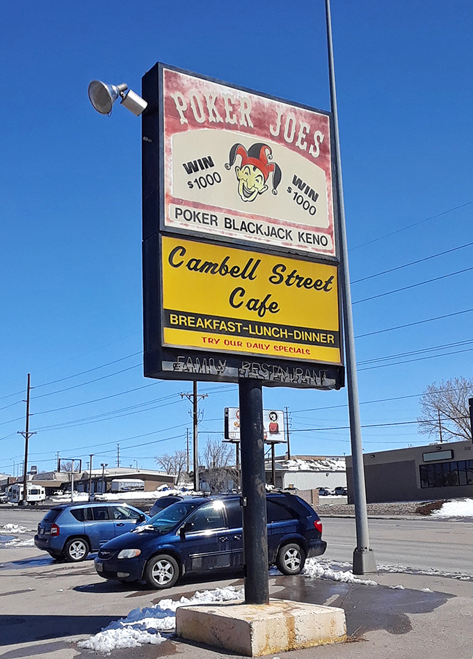 Not the current signage, but a nostalgic glimpse of roadside Americana that captures the spirit of classic diners.