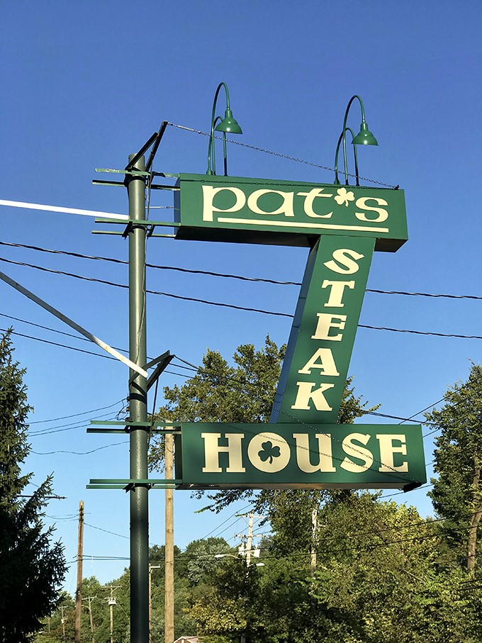 The iconic green and cream signage stands as a beacon for beef lovers. That shamrock isn't just decoration&mdash;it's a promise of good fortune for your taste buds.