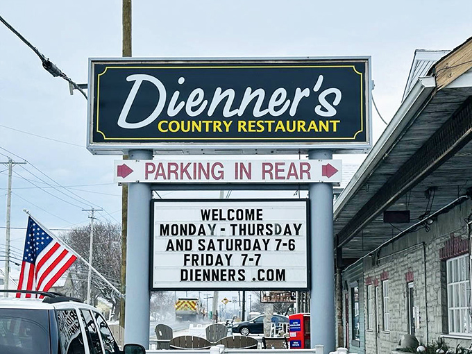 The sign beckons like an old friend waving you over for dinner. In Lancaster County, this is the equivalent of a Vegas marquee.